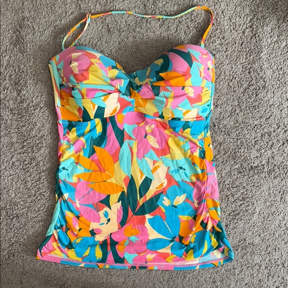 Anne Cole | Swim | Anne Cole Tankini Top Xl Womens Halter Floral ...
